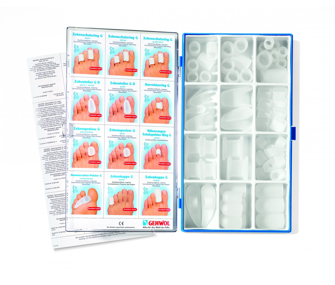 GEHWOL Assortment Box of Polymer Gel items 61pad Sorted